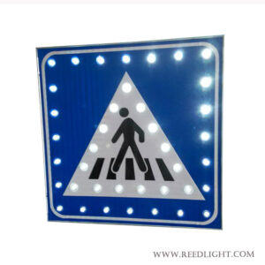 Solar Powered Pedestrian Crosswalk Signs LED Light - ReedLight
